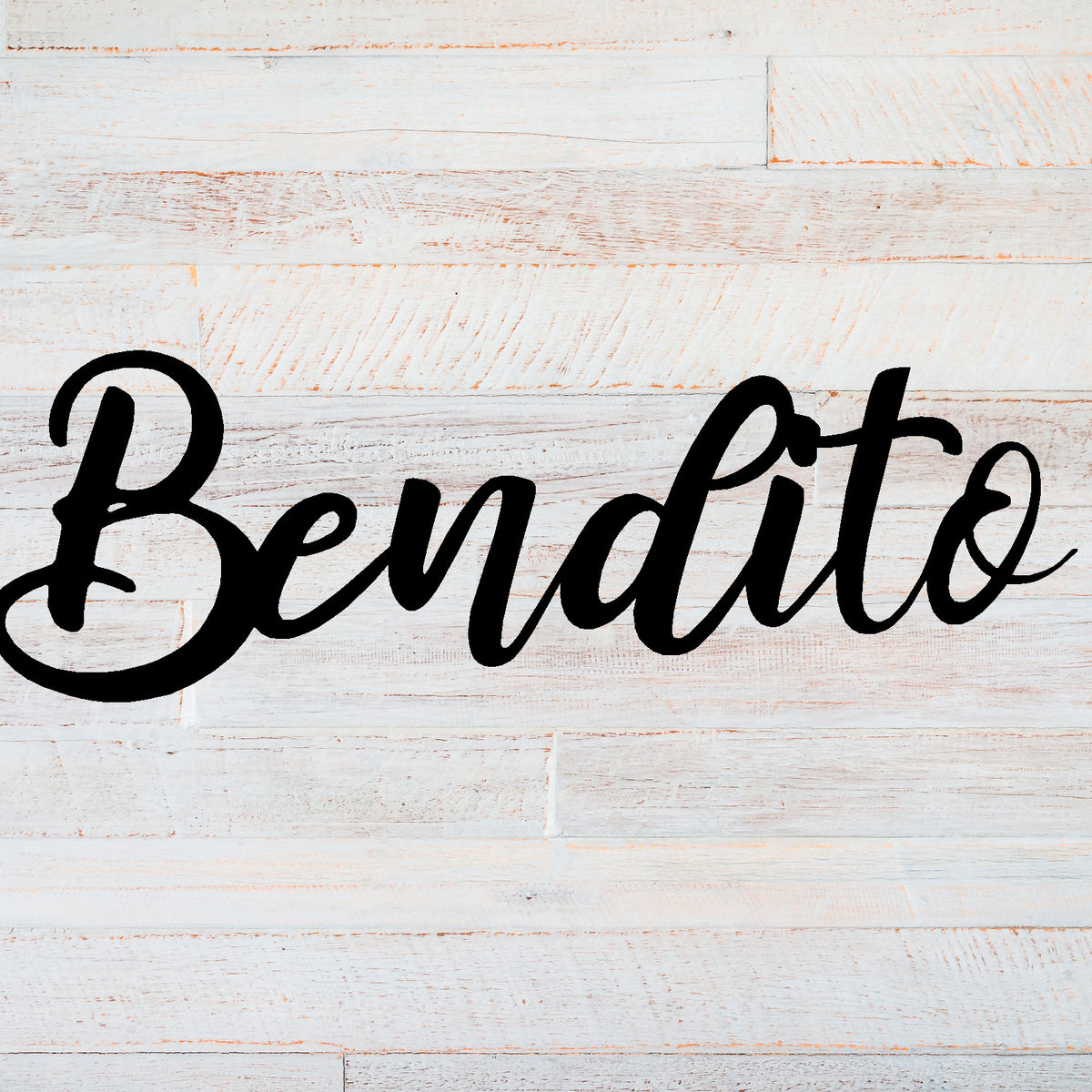 Bendito Metal Word Sign, Spanish Wall Decor, dining room decor, Childs ...