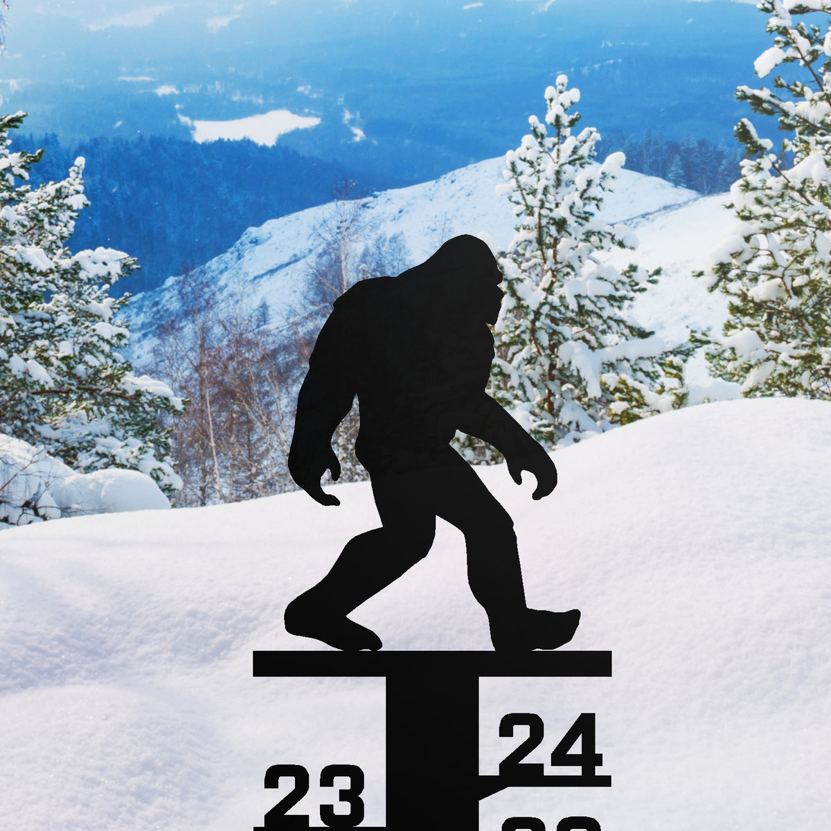 Bigfoot Walking Sasquatch Snow Gauge – Madison Iron and Wood