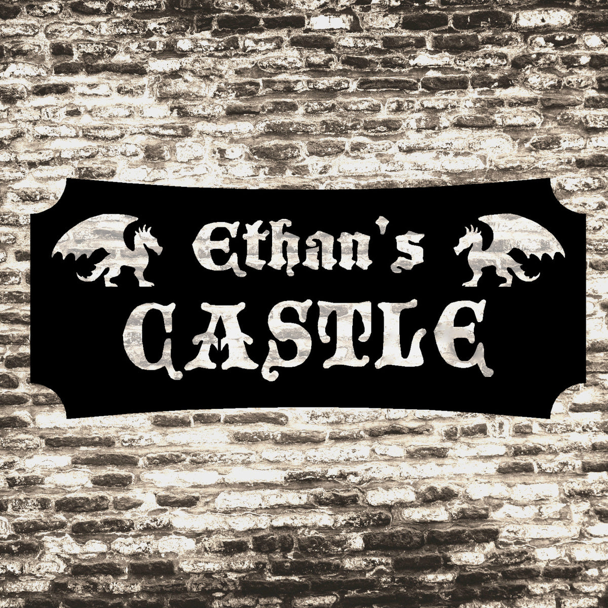 Castle Personalized Metal Sign, Gothic Custom Decorative Sign, Medieval ...