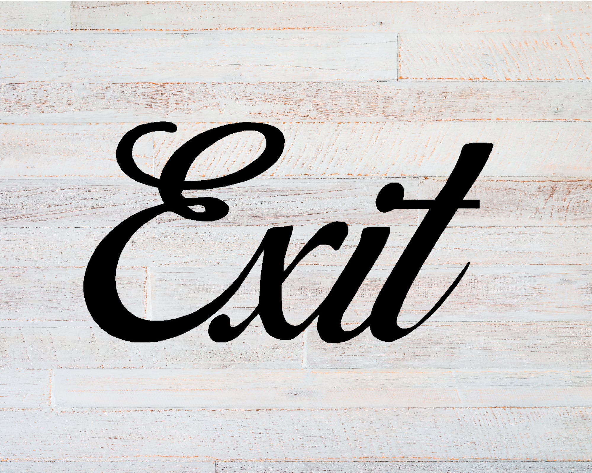 Exit Metal Word Sign | Madison Iron and Wood