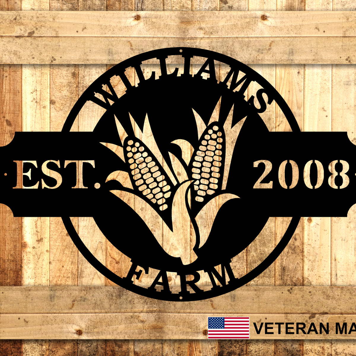 Corn name Sign, Personalized Sign, Custom Established date Corn Sign ...