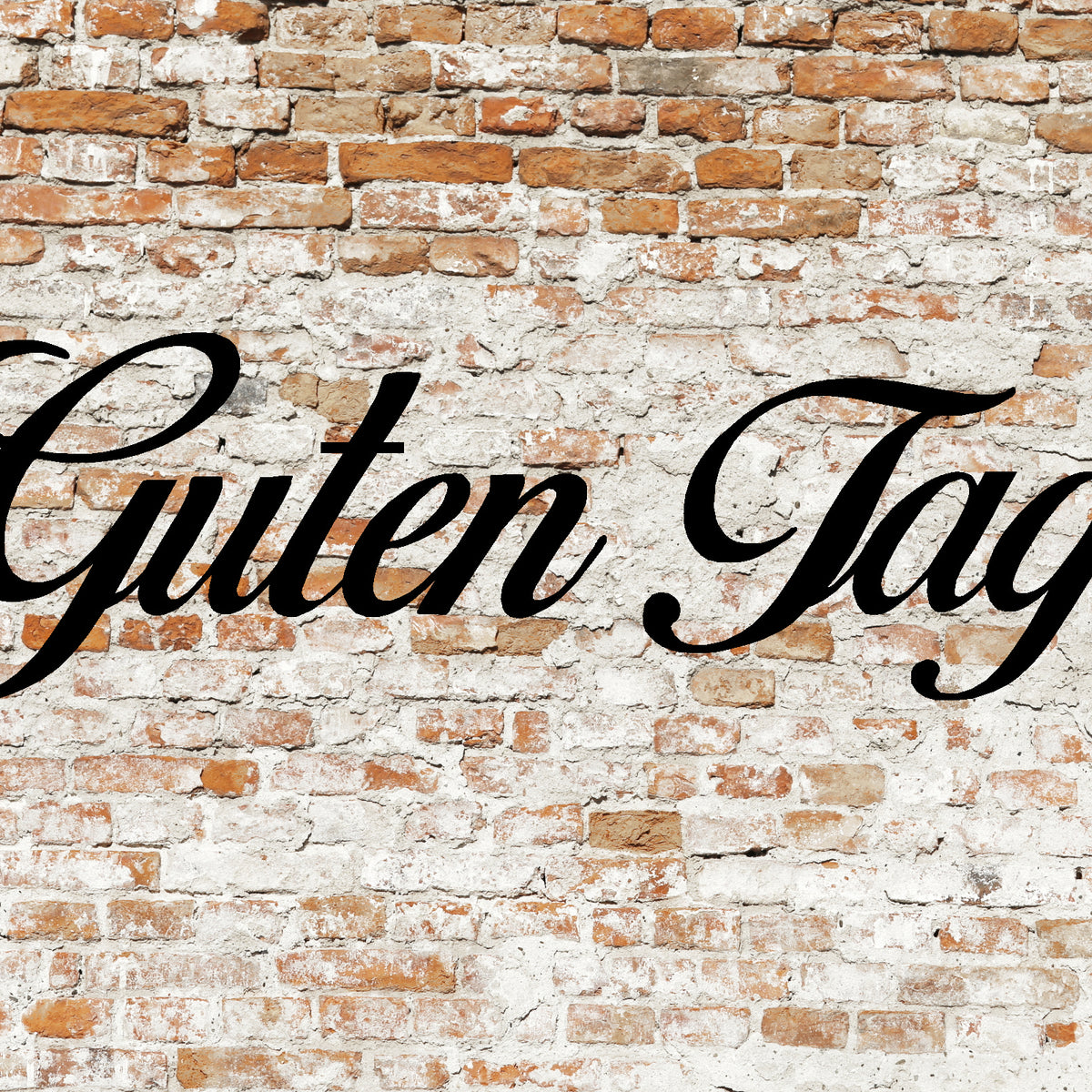 Guten Tag, German "Good Day" Metal Word Sign | Madison Iron and Wood