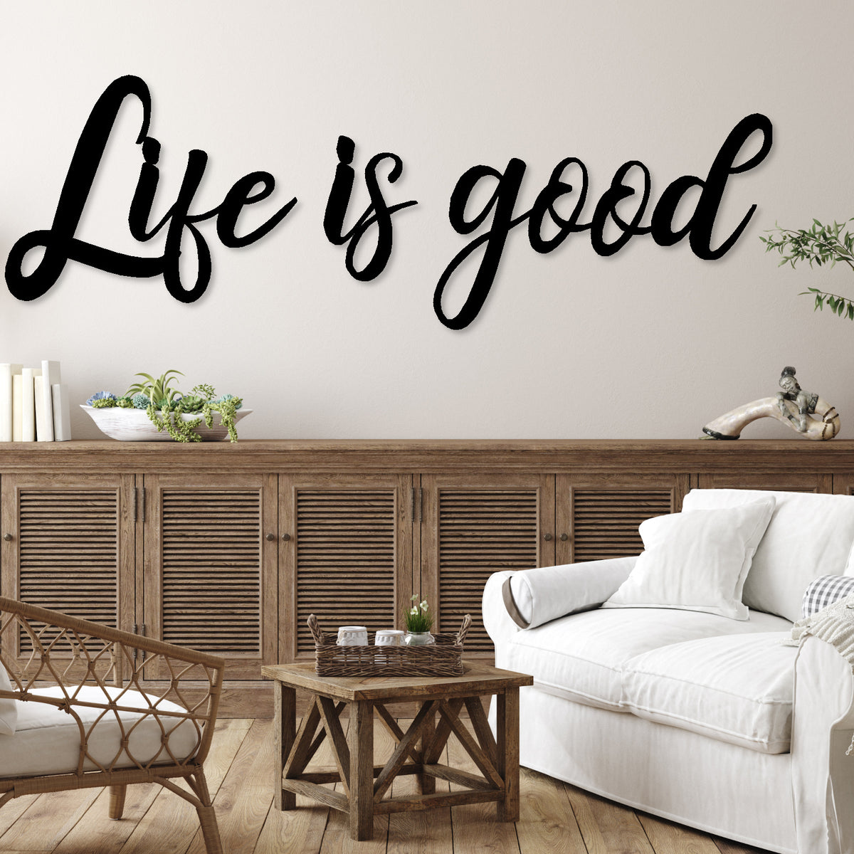 Life is Good Decorative Metal word Art, Life is Good Porch Decor ...
