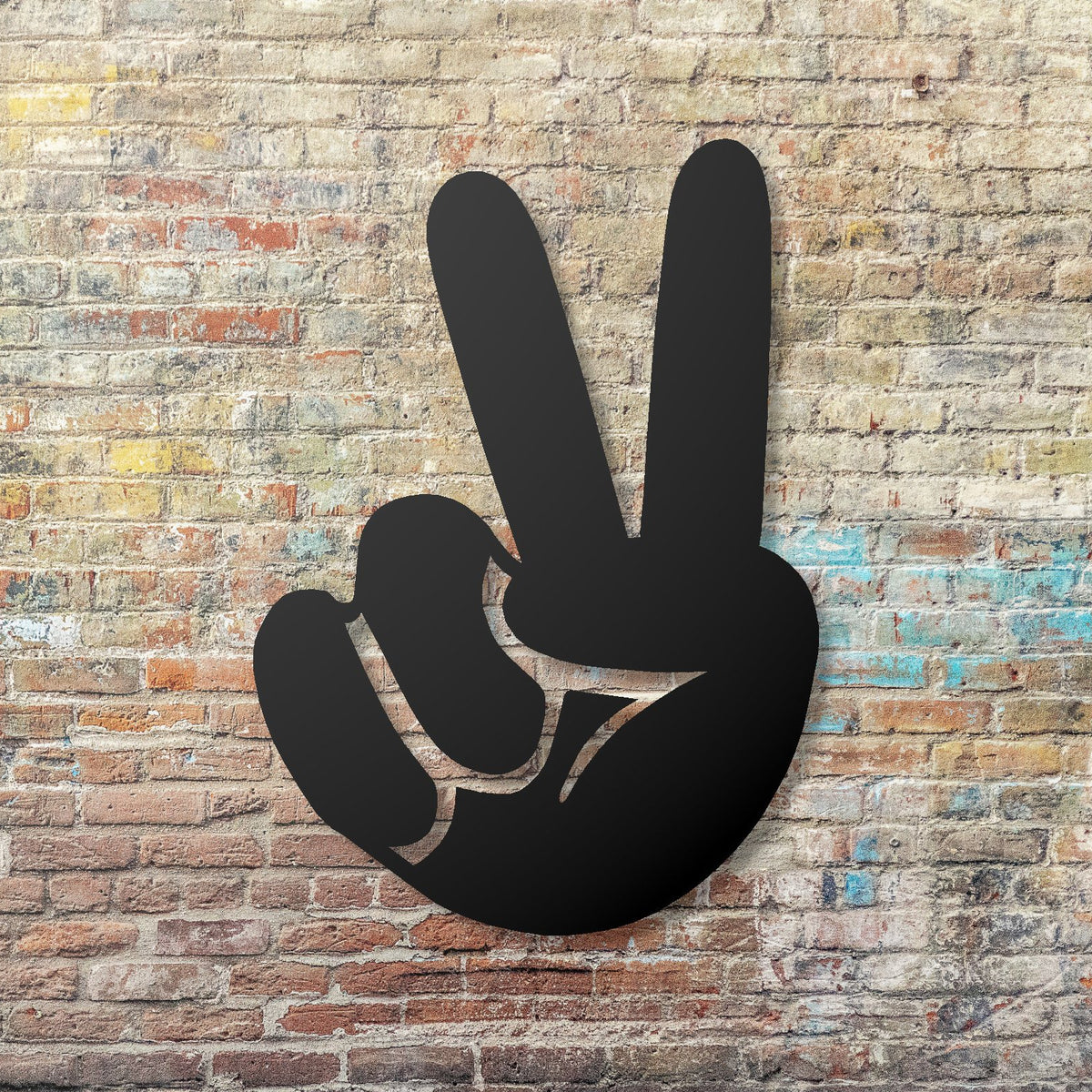 Peace Hand Sign, Peace wall art, metal wall art, Peace Sign Language ...