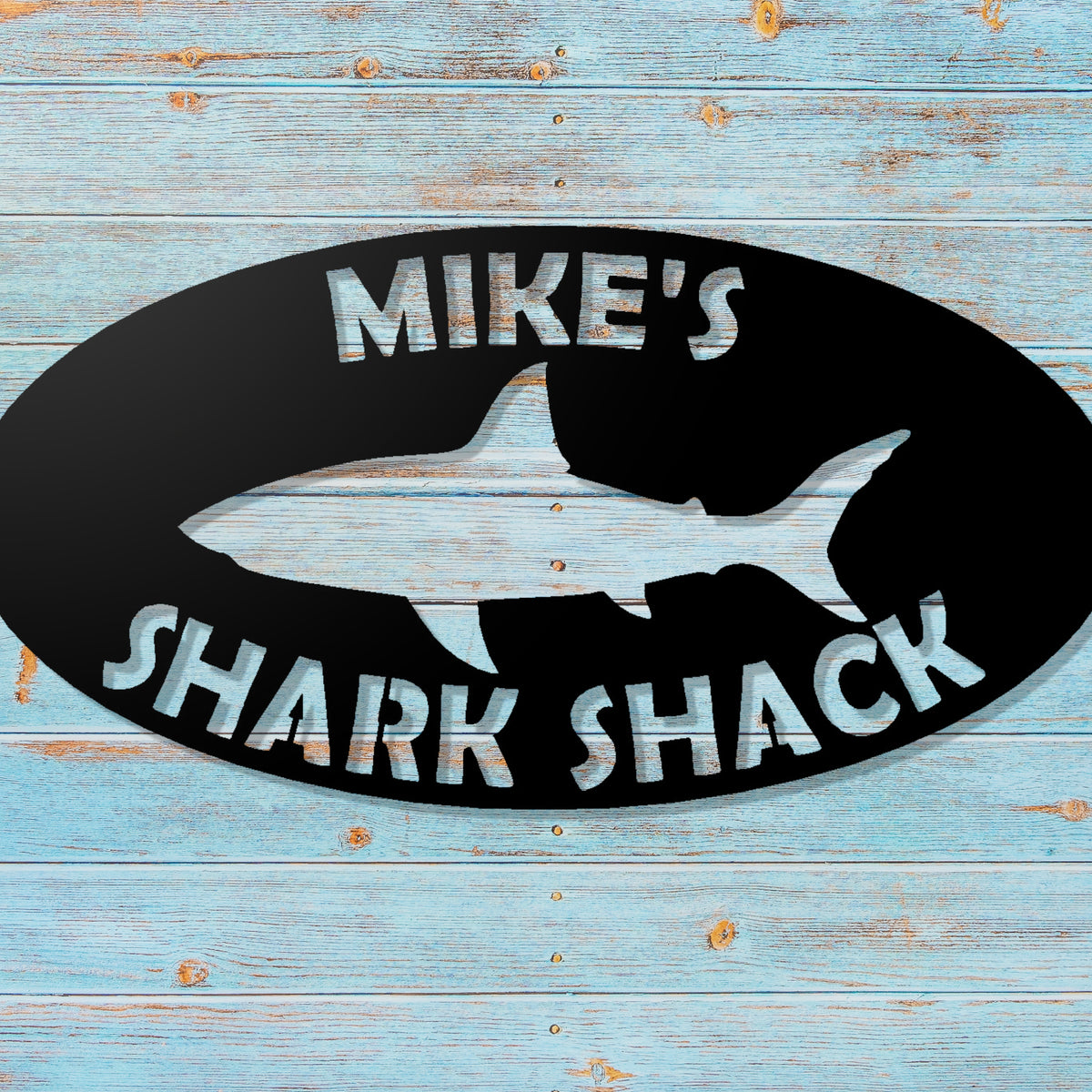 Shark Shack Metal Wall Decor, Unique Beach Decor, Custom Beach Sign ...