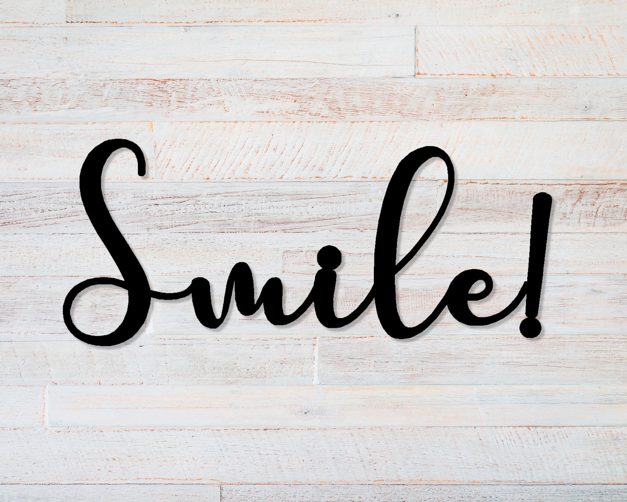 Smile! Metal Word Sign | Madison Iron and Wood