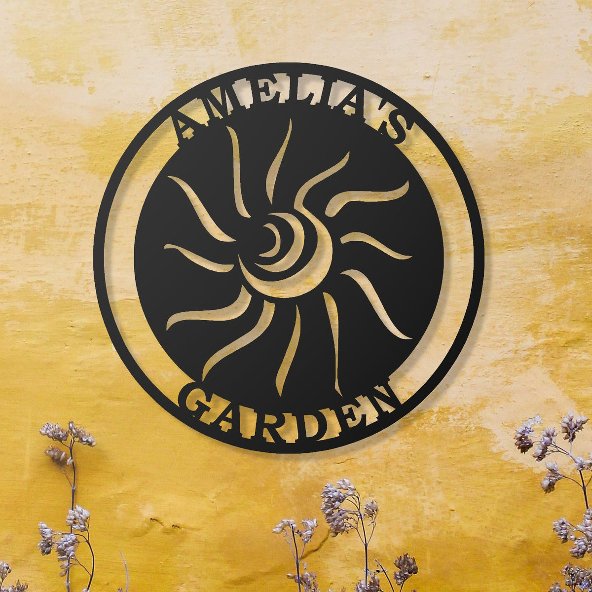 Personalized Metal Garden Sun Sign, Custom Unique Sun Sign, Sun Decor ...